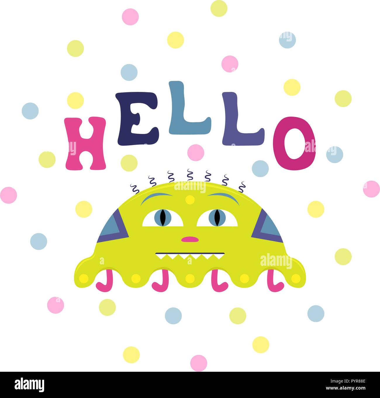 Alien card Stock Vector Images - Alamy