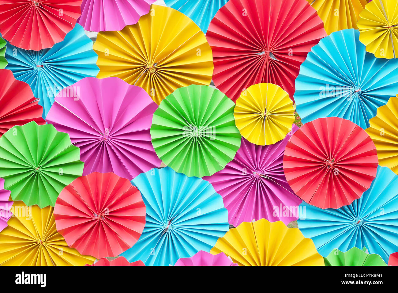 Abstract of beautiful colorful paper filigree strips folded for ...