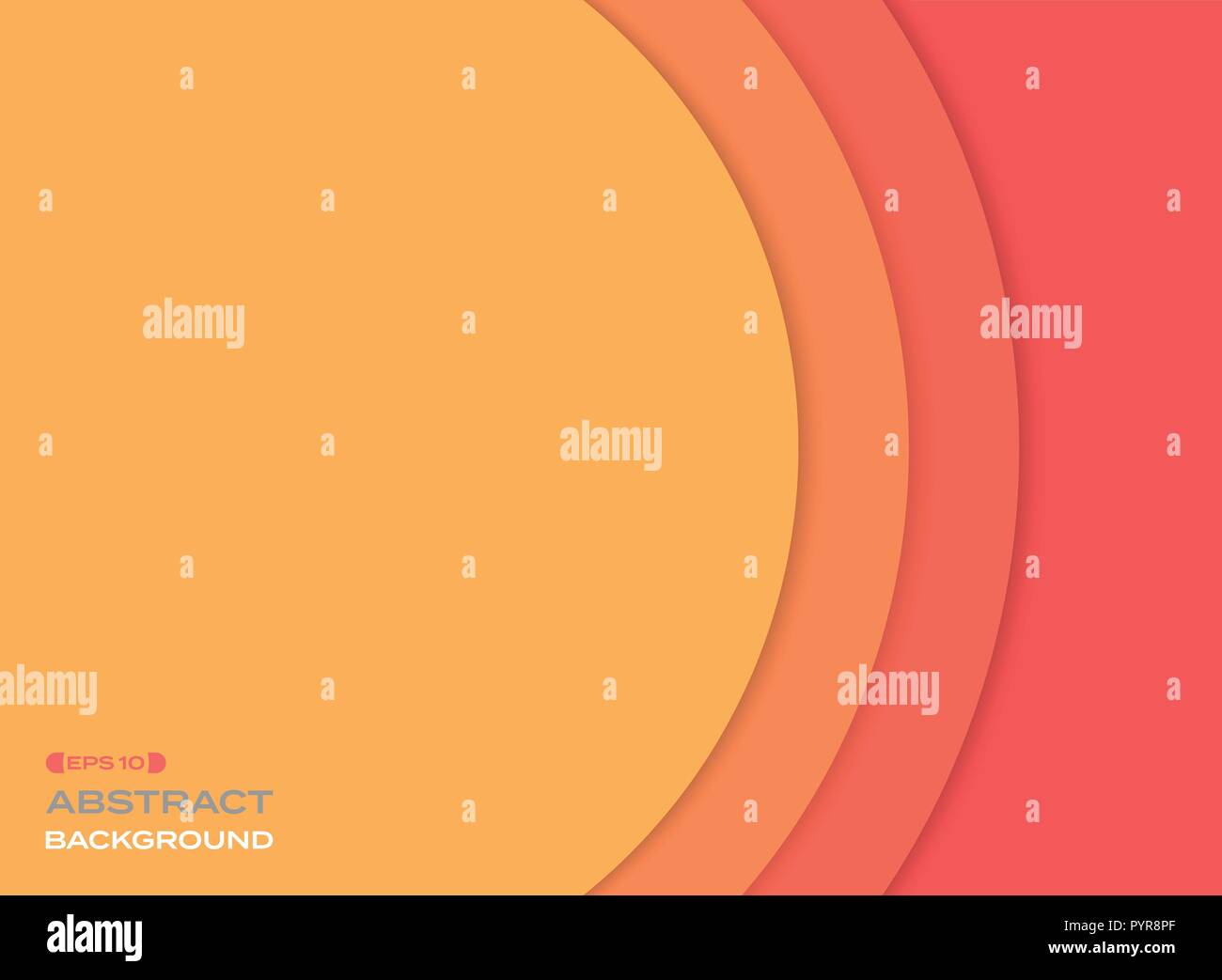 Abstract of paper cut sun orange tone color background. vector eps10 ...