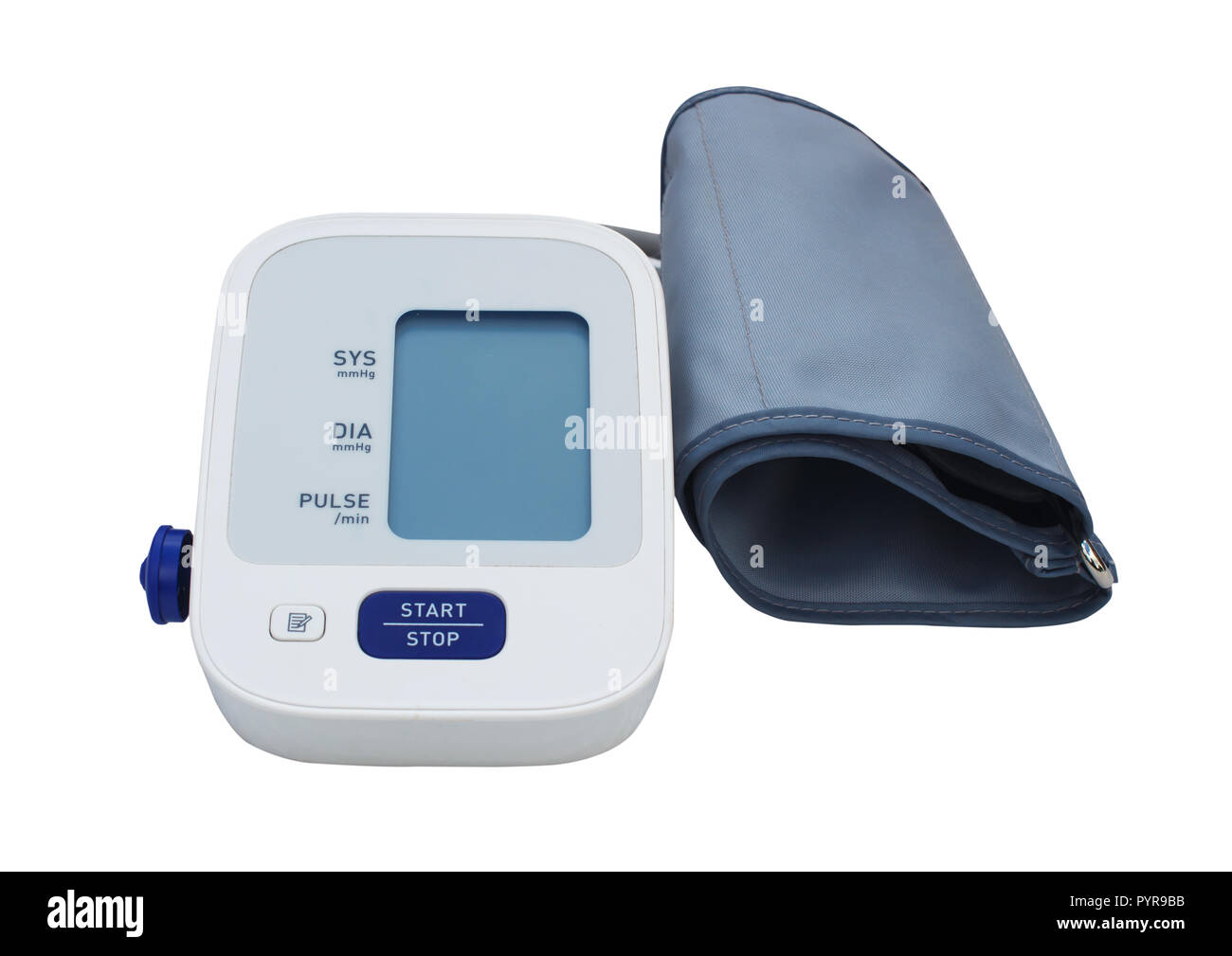 Digital Blood Pressure Monitor isolated on white background Stock Photo ...