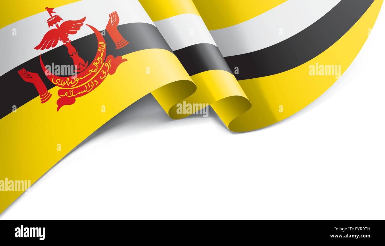 Brunei flag, vector illustration on a white background Stock Vector ...