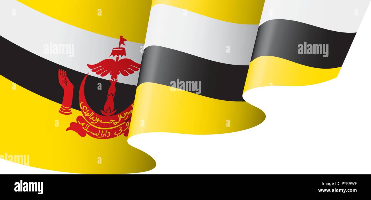 Brunei flag, vector illustration on a white background Stock Vector ...