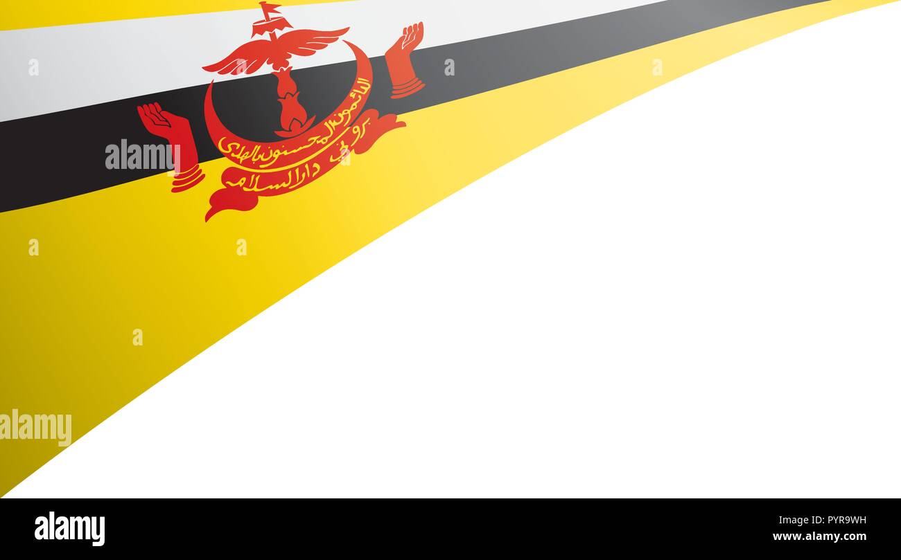 Brunei flag, vector illustration on a white background Stock Vector ...