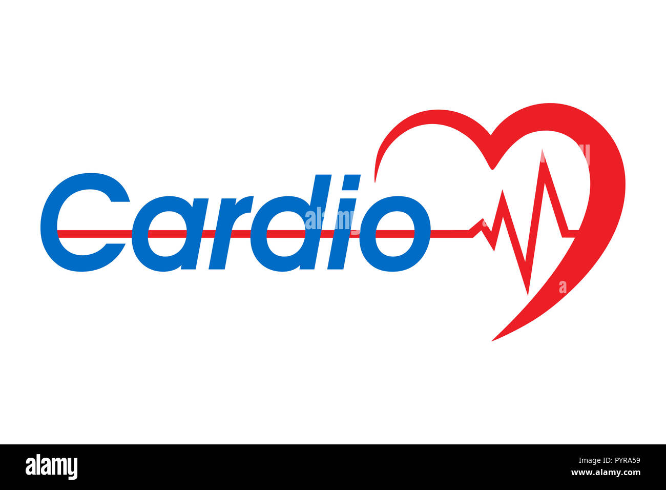 logo for a cardio clinic vector illustration isolated on white ...