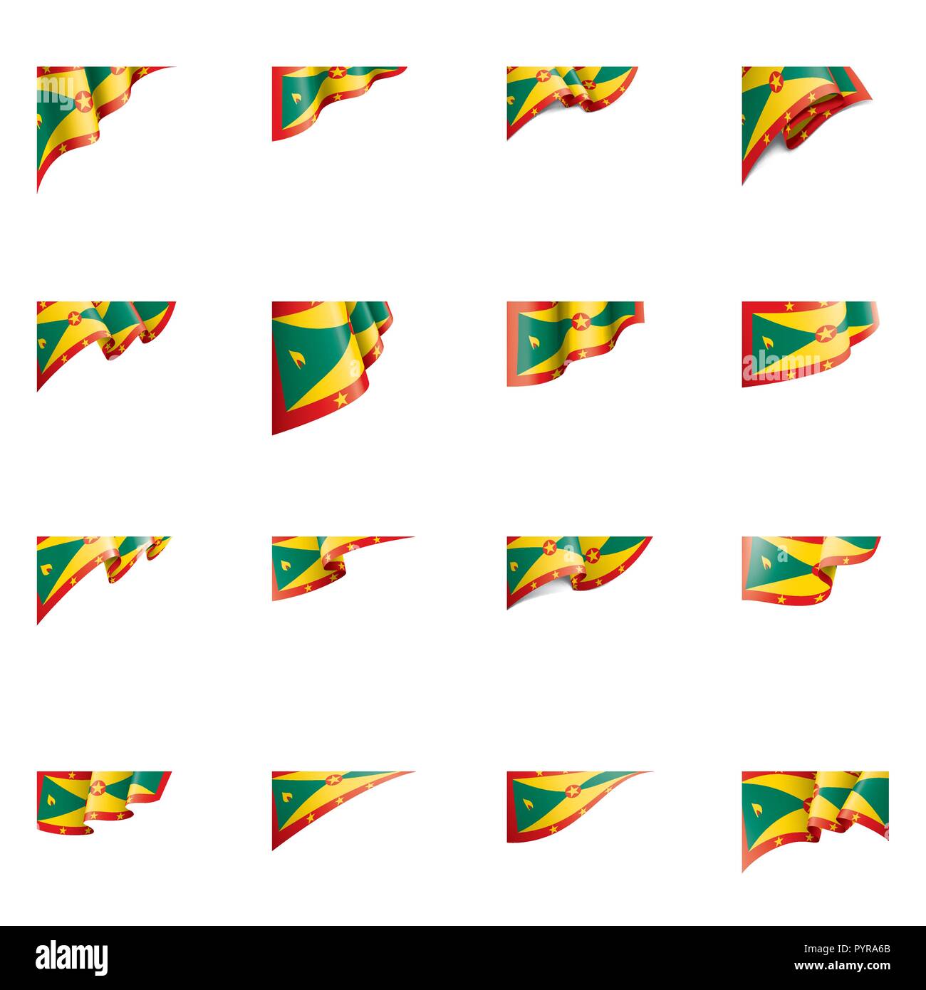Grenada flag, vector illustration on a white background Stock Vector ...