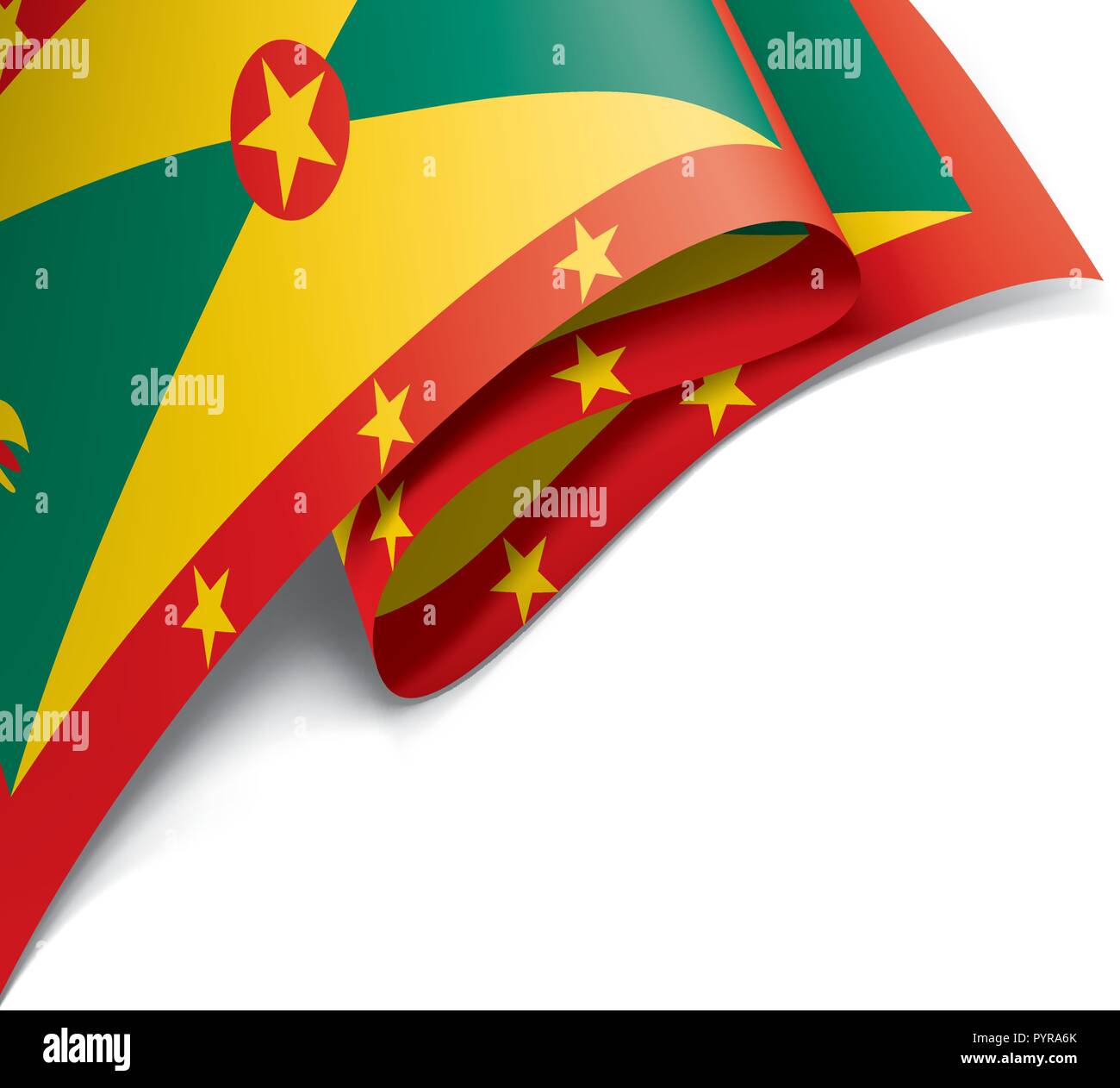 Grenada flag, vector illustration on a white background Stock Vector ...