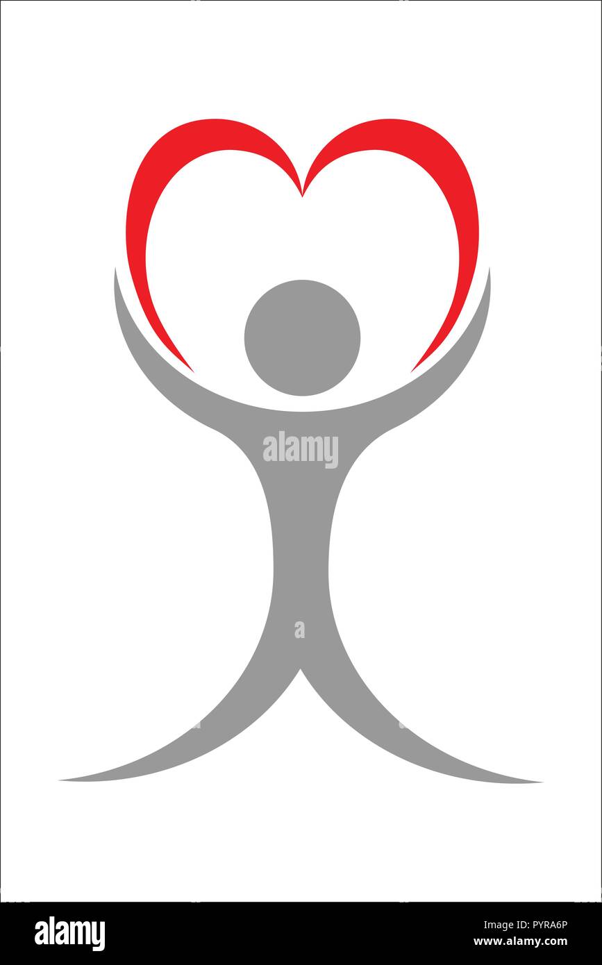 logo for a cardio clinic vector illustration isolated on white ...