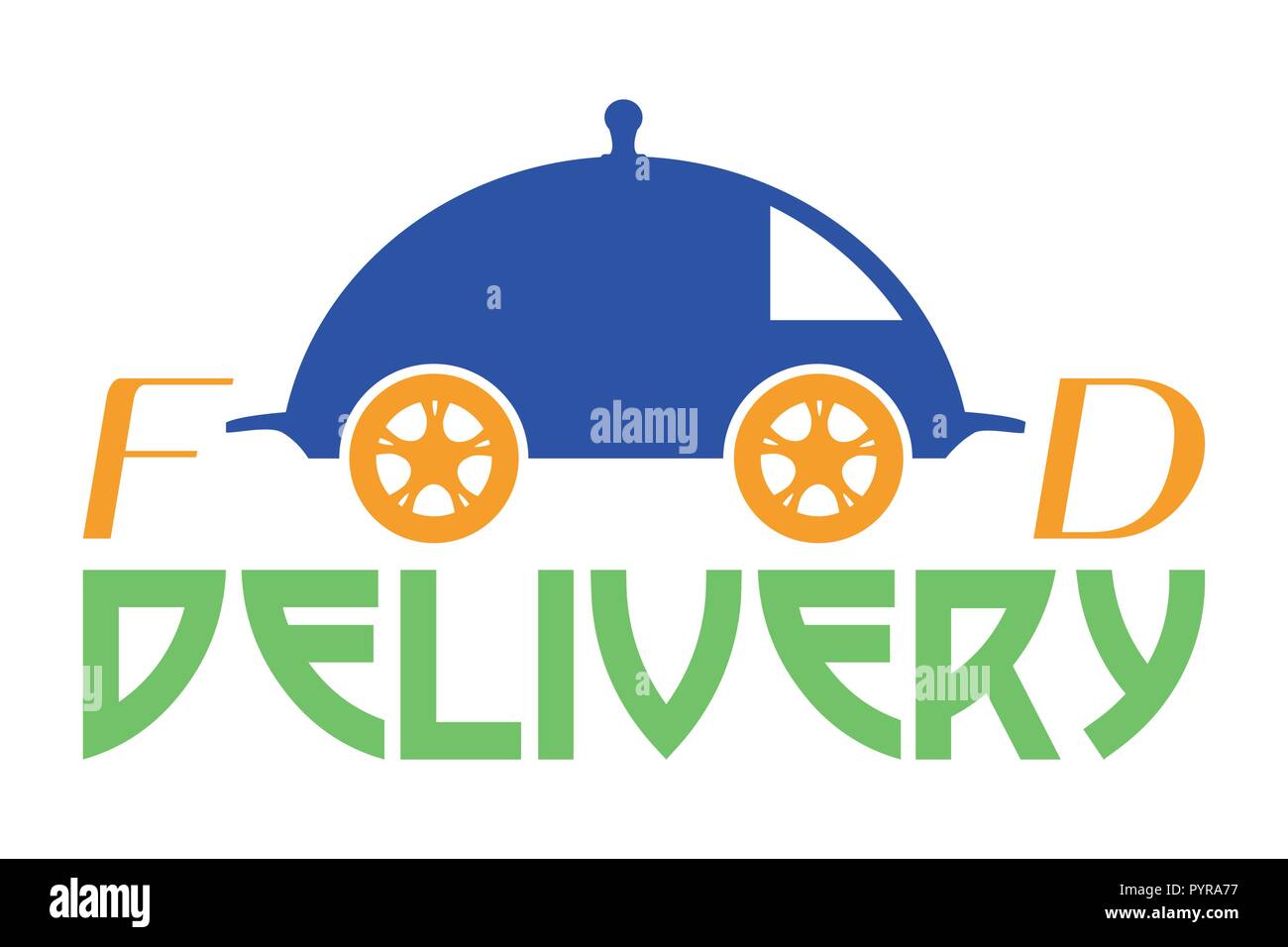 food delivery logo vector illustration isolated on white background ...