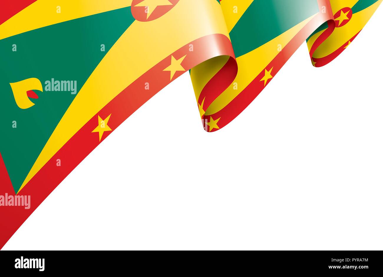Grenada flag, vector illustration on a white background Stock Vector ...