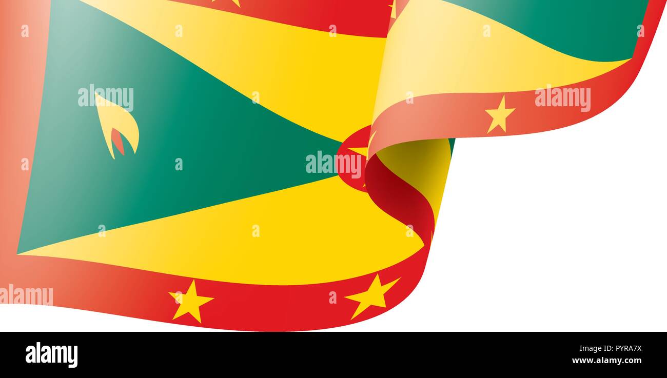 Grenada flag, vector illustration on a white background Stock Vector ...