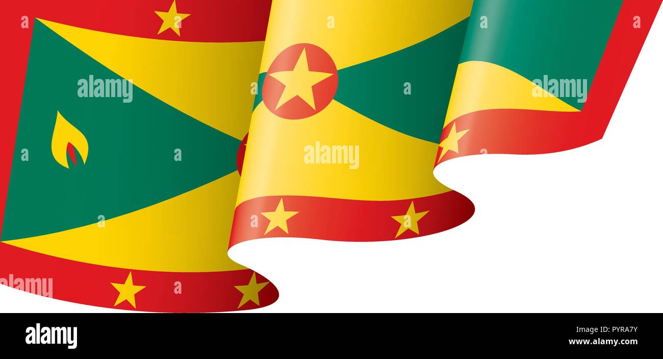 Grenada flag, vector illustration on a white background Stock Vector ...