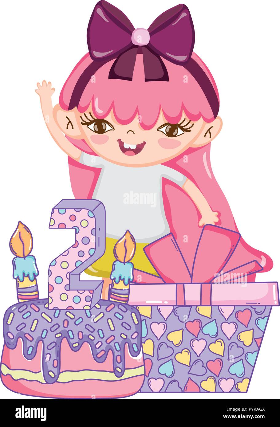 Happy birthday girl cartoons Stock Vector Image & Art - Alamy
