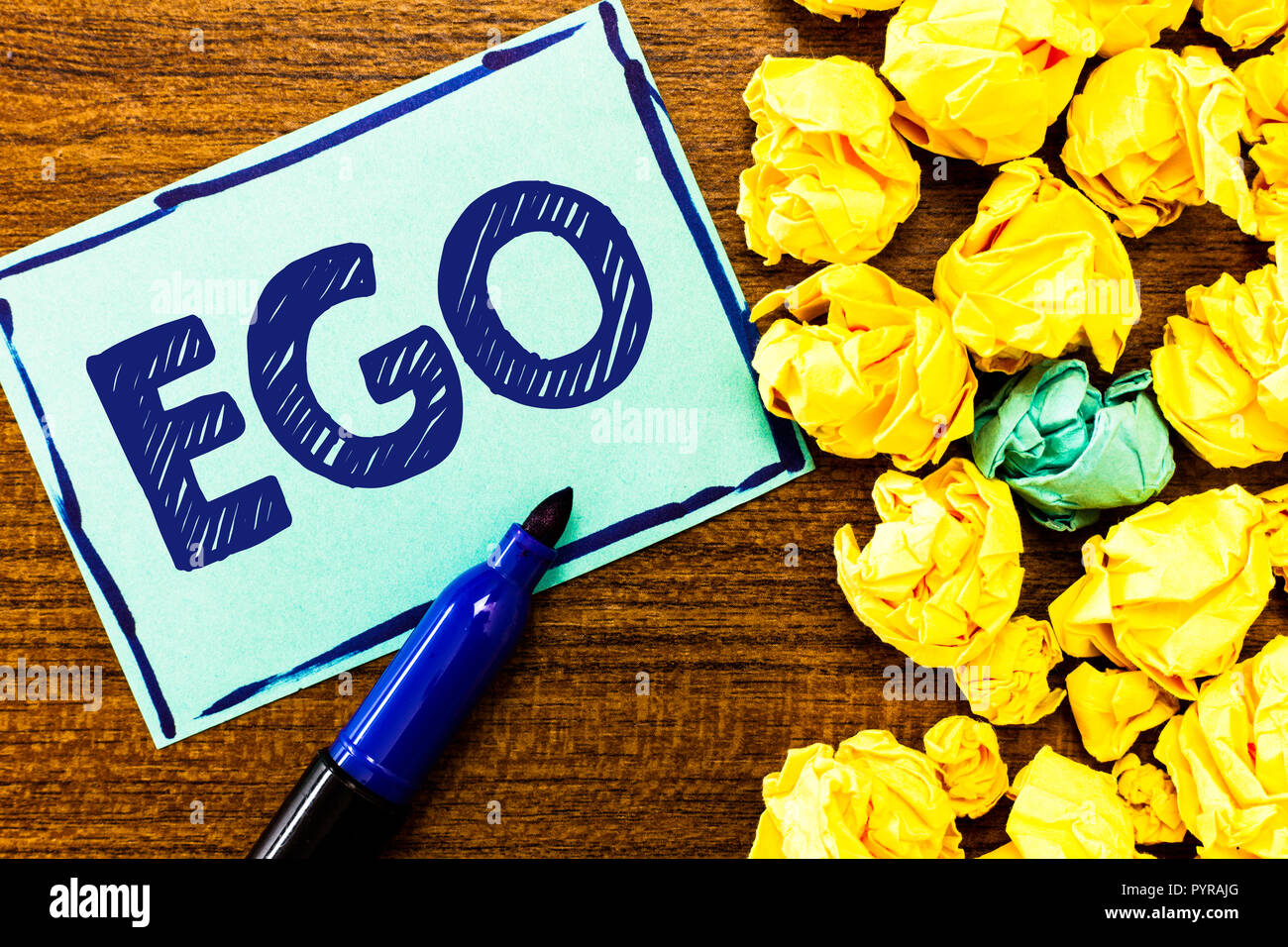 Word writing text Ego. Business concept for Sense of selfesteem ...