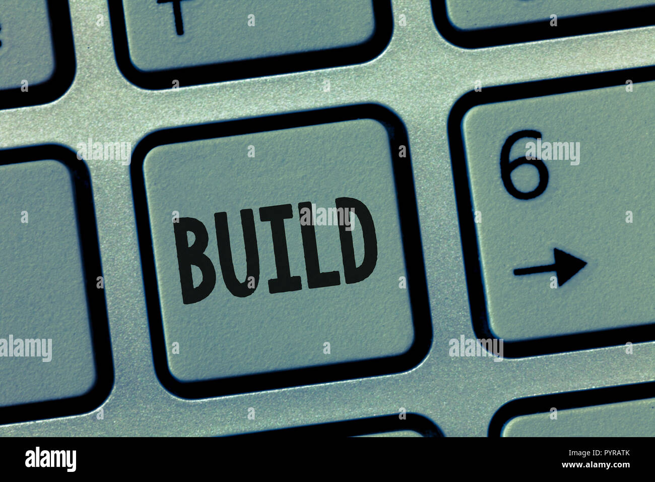 Conceptual hand writing showing Build. Business photo showcasing ...