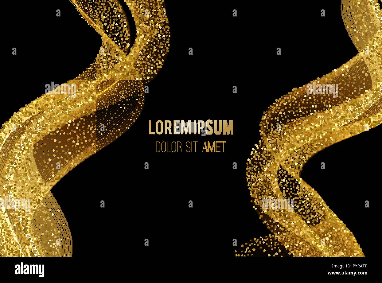 Abstract shiny color gold wave design element Stock Vector Image & Art - Alamy