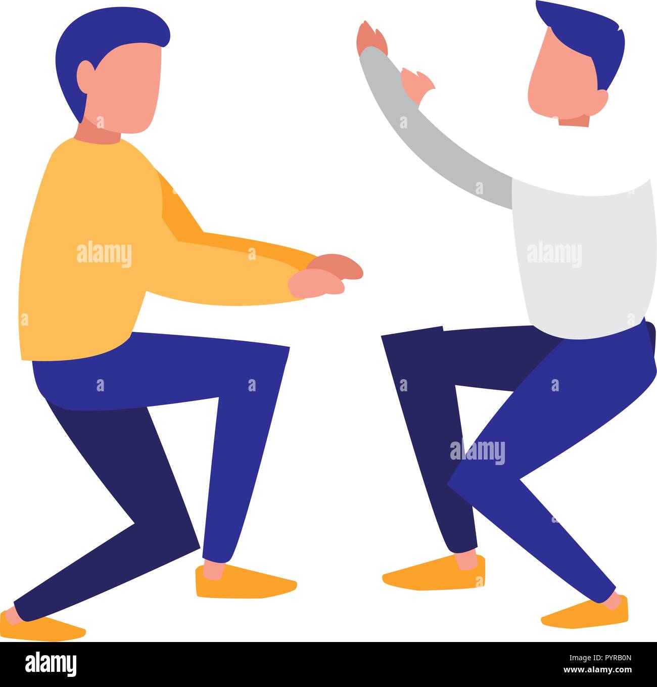 young men group modeling characters vector illustration design Stock ...