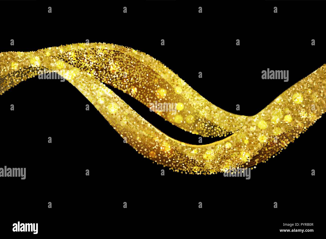 Abstract shiny color gold wave design element Stock Vector Image & Art ...