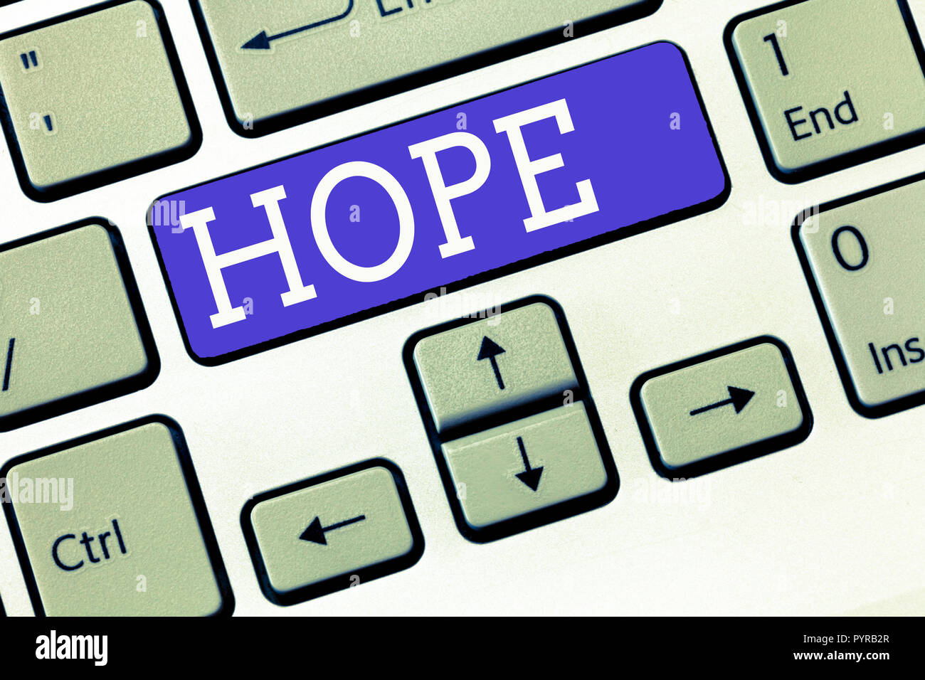 Text sign showing Hope. Conceptual photo Feeling of expectation Desire ...