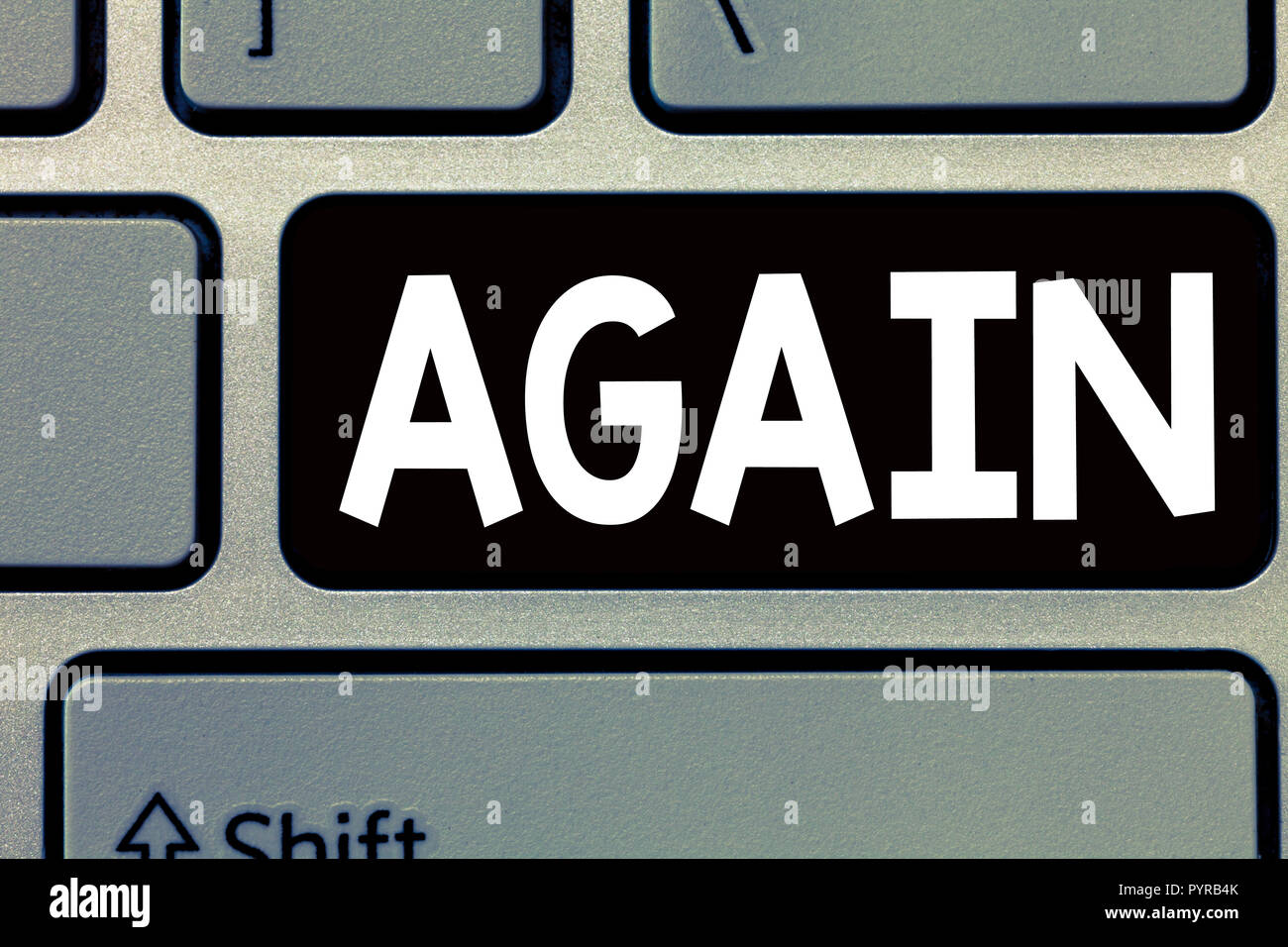 Conceptual Hand Writing Showing Again Business Photo Text Repeating