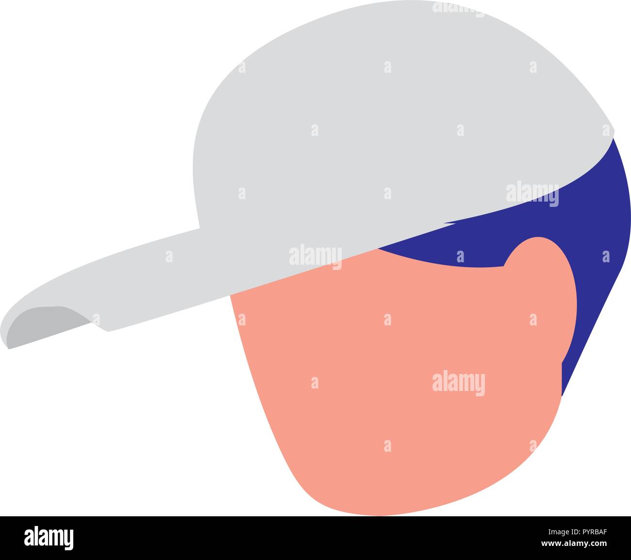 young man head avatar character vector illustration design Stock Vector ...