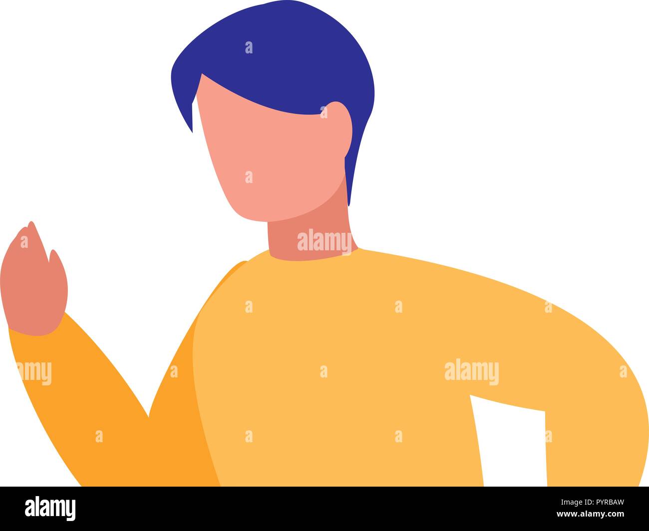 young man running character vector illustration design Stock Vector ...