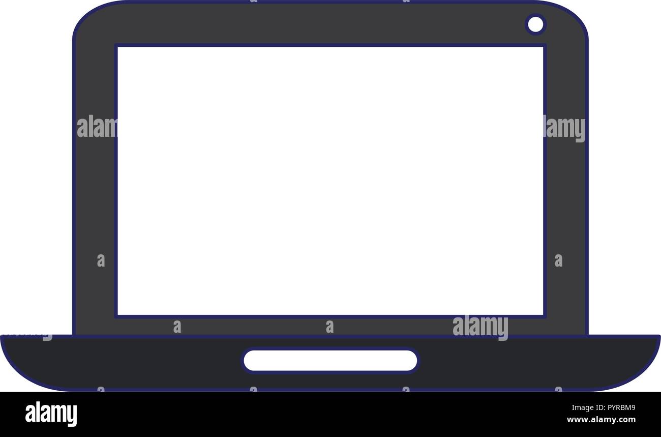 Laptop blank screen isolated vector illustration graphic design Stock ...