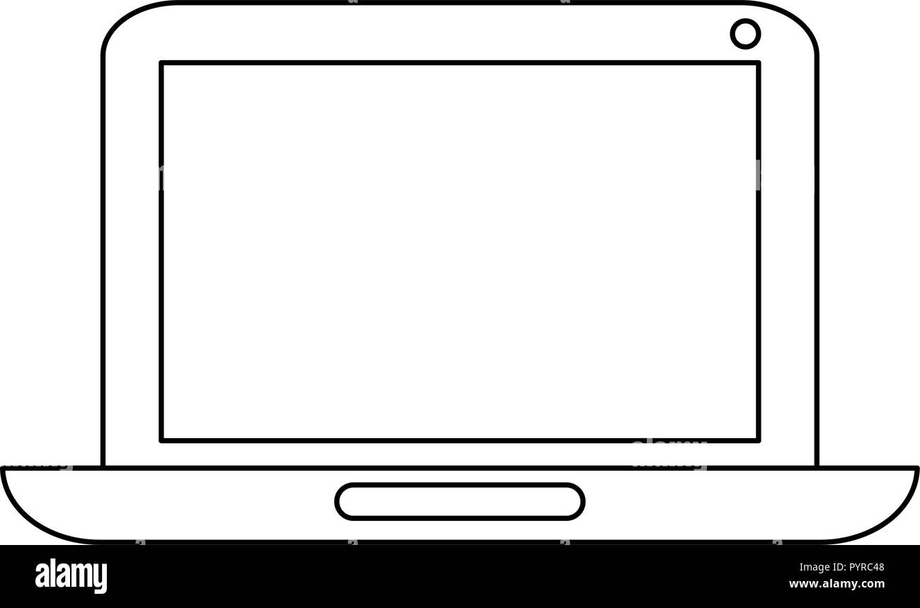 Laptop blank screen isolated vector illustration graphic design Stock ...