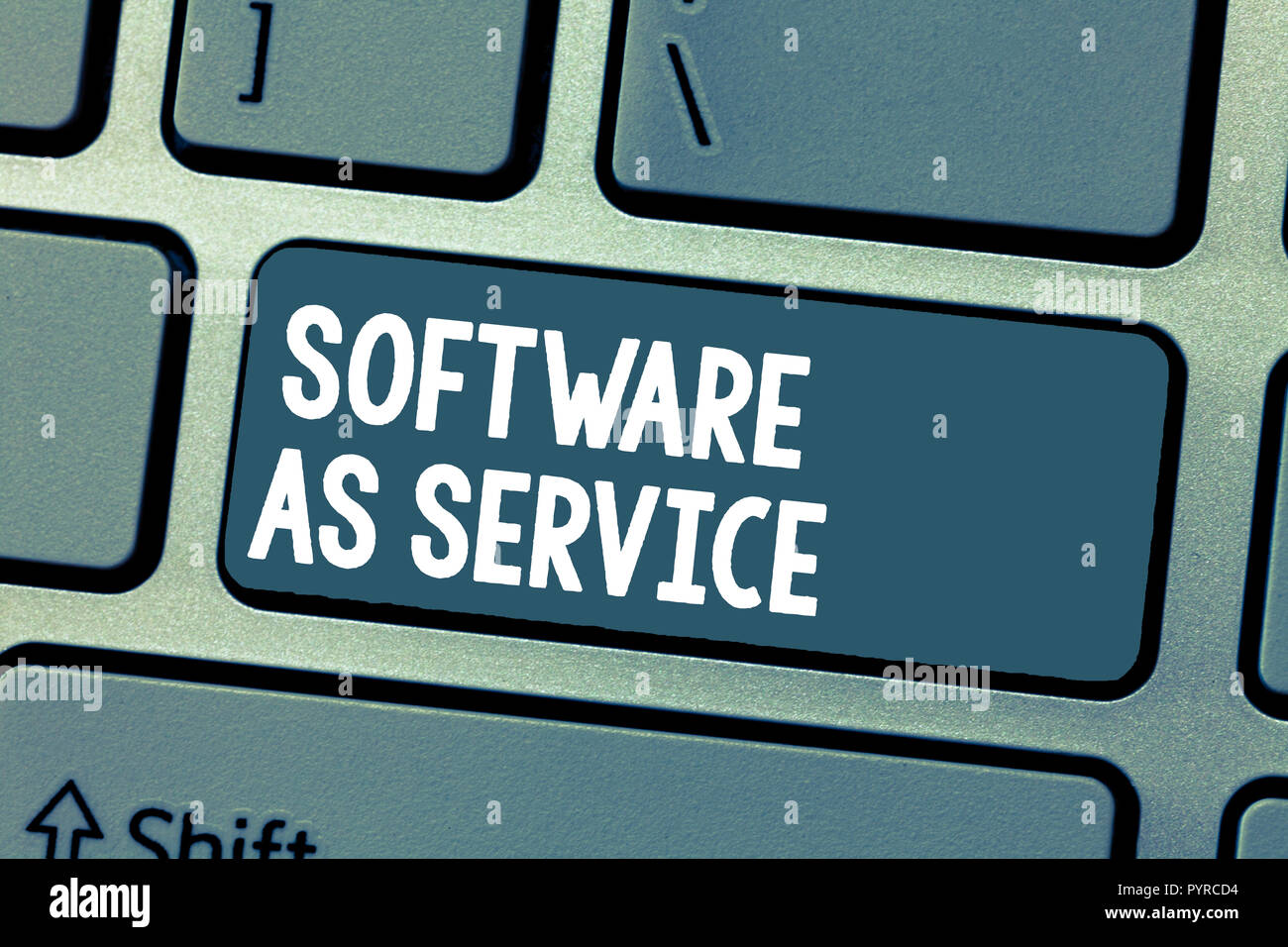 Text sign showing Software As Service. Conceptual photo On Demand ...