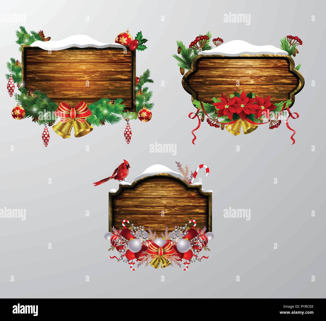 Vector wooden christmas board Stock Vector Image & Art - Alamy