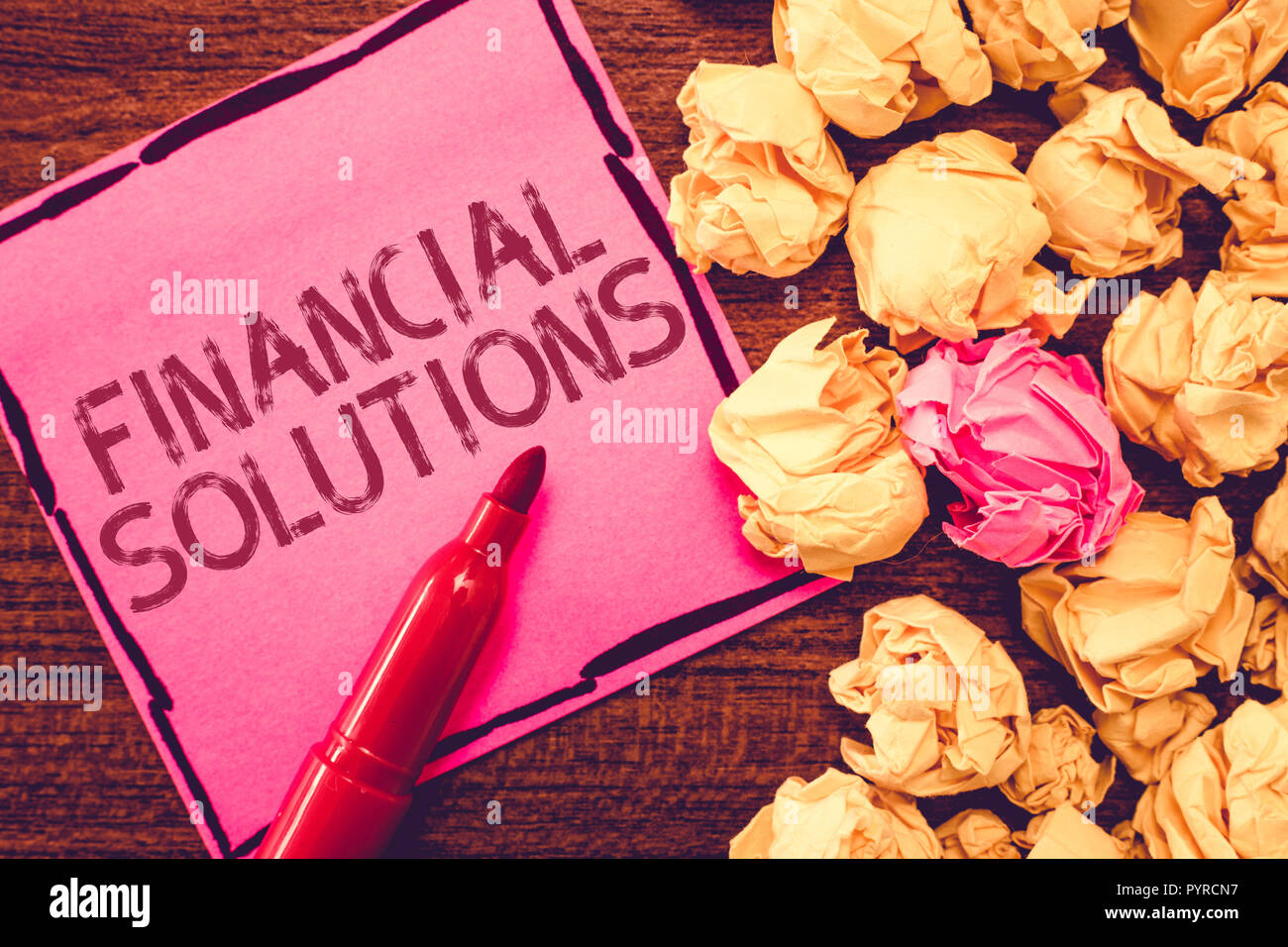 Text sign showing Financial Solutions. Conceptual photo to Save Money ...