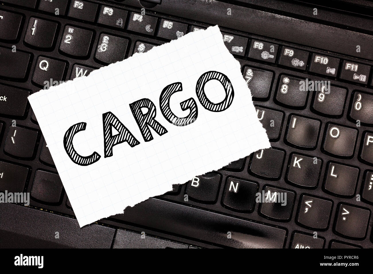 Writing note showing Cargo. Business photo showcasing The goods ...