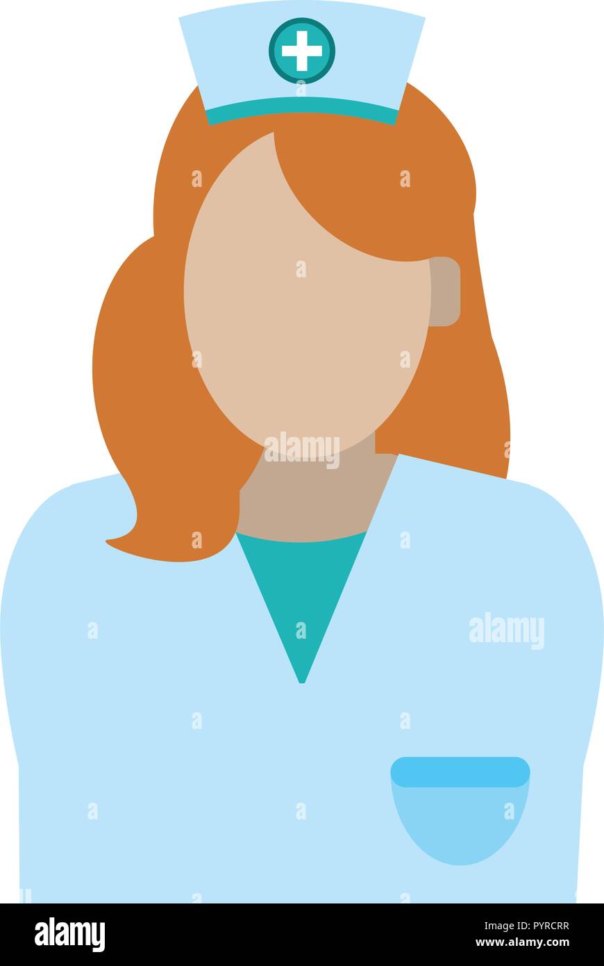 Nurse avatar faceless profile vector illustration graphic design Stock ...