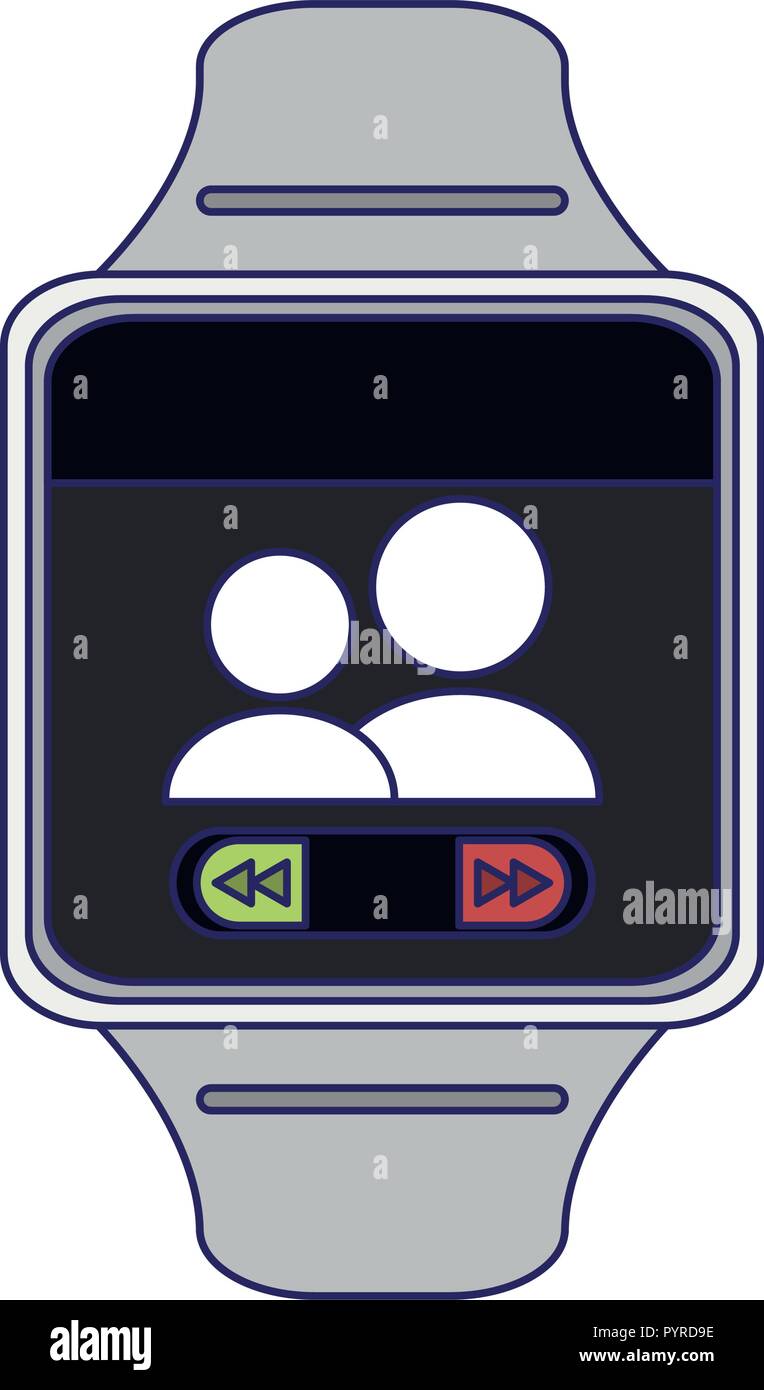 Smartwatch wearable technology isolated vector illustration graphic ...