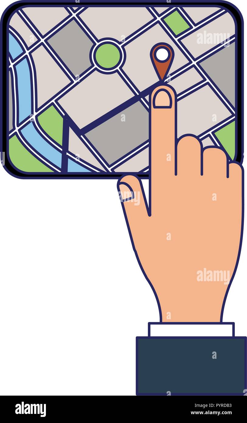 Hand pointing up isolated vector illustration graphic design Stock ...