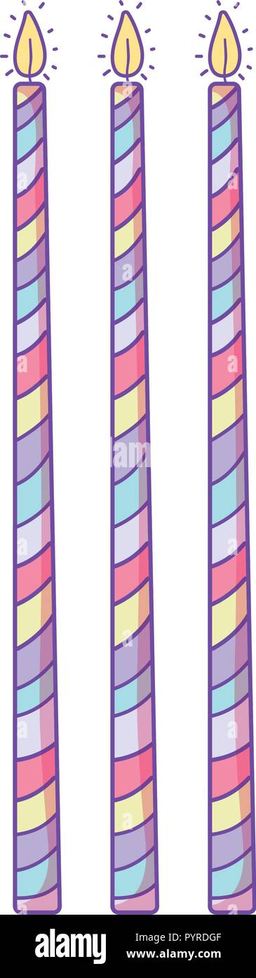 Birthday candles cartoon Stock Vector Image & Art - Alamy