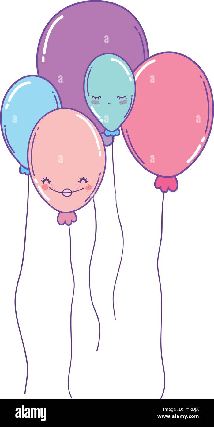 Cute balloons cartoon Stock Vector Image & Art - Alamy