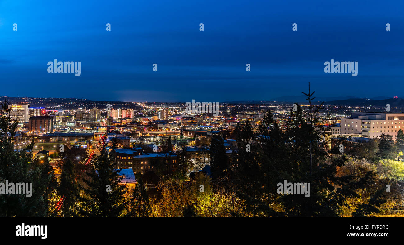 Spokane washington city skyline view hi-res stock photography and ...