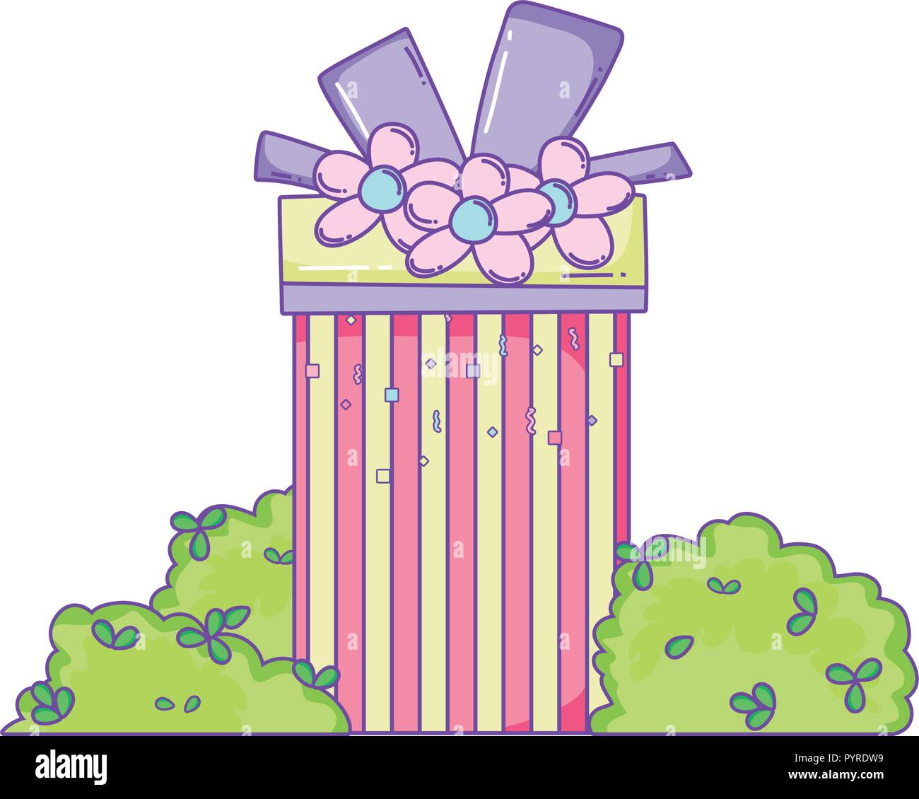 Birthday giftbox cartoon Stock Vector Image & Art - Alamy