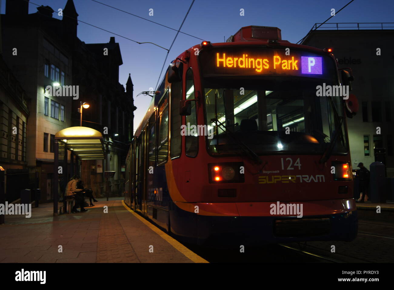 Sheffield tram train hi-res stock photography and images - Alamy