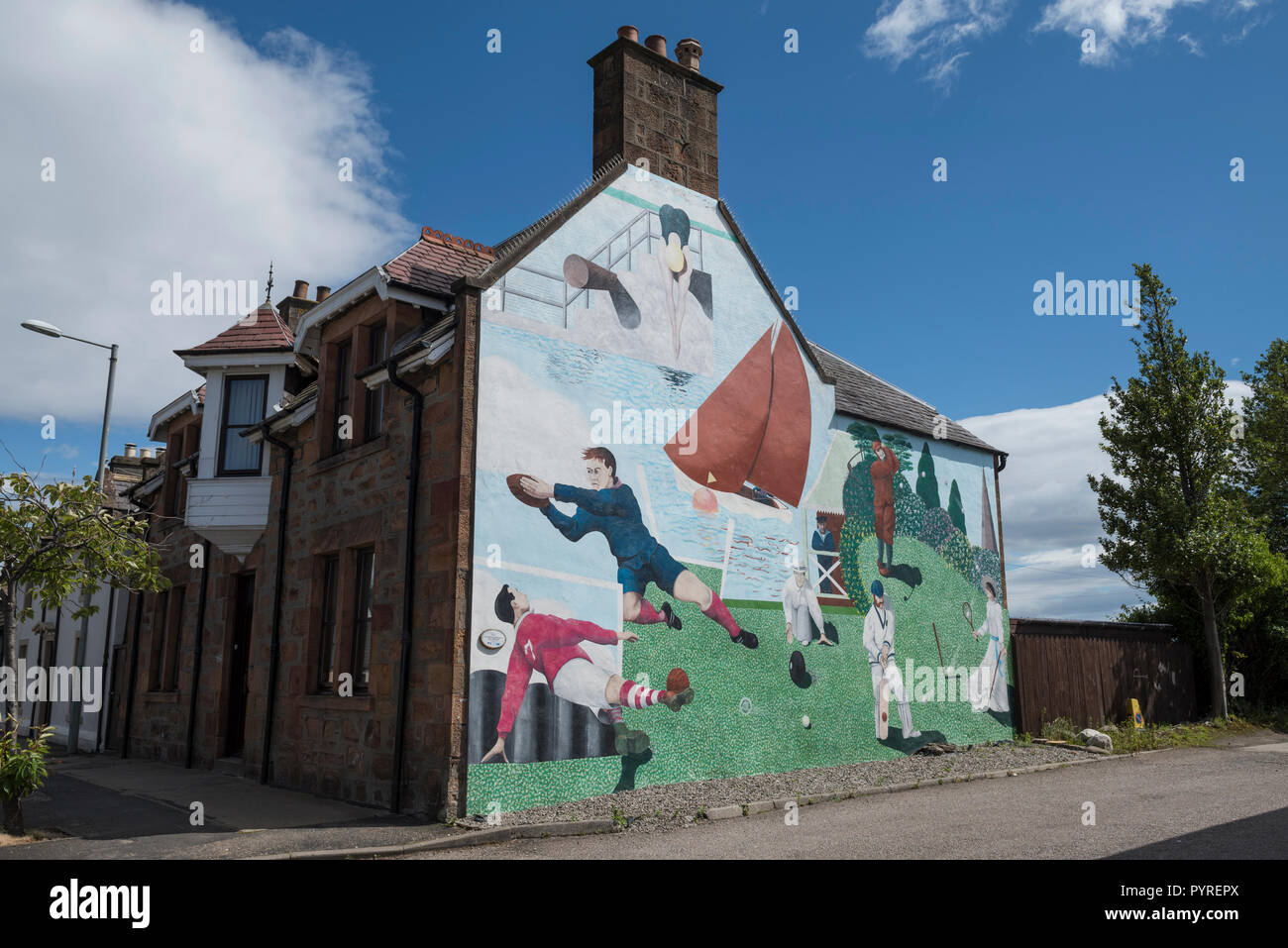 Mural wall painting Invergordon, Highland, Scotland, UK Stock Photo - Alamy
