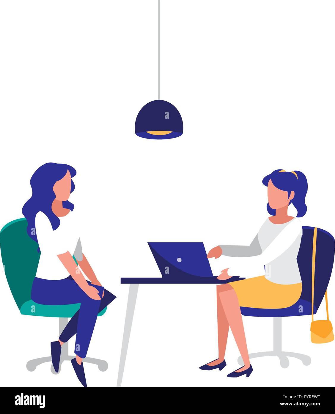 businesswomen in the workplace vector illustration design Stock Vector ...