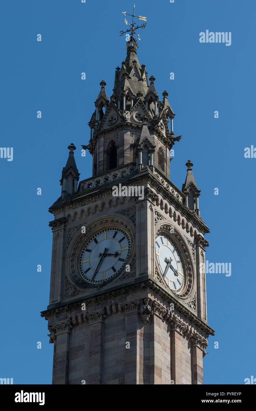 The Albert Memorial Clock situated at Queen's Square in Belfast ...