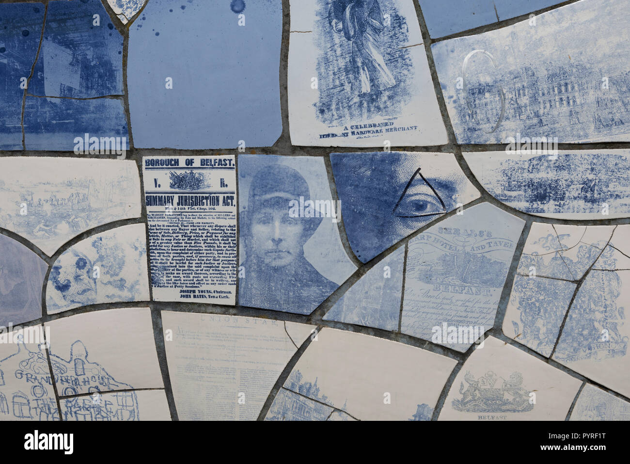 The Salmon of Knowledge, (The Big Fish), is cladded with ceramic tiles ...