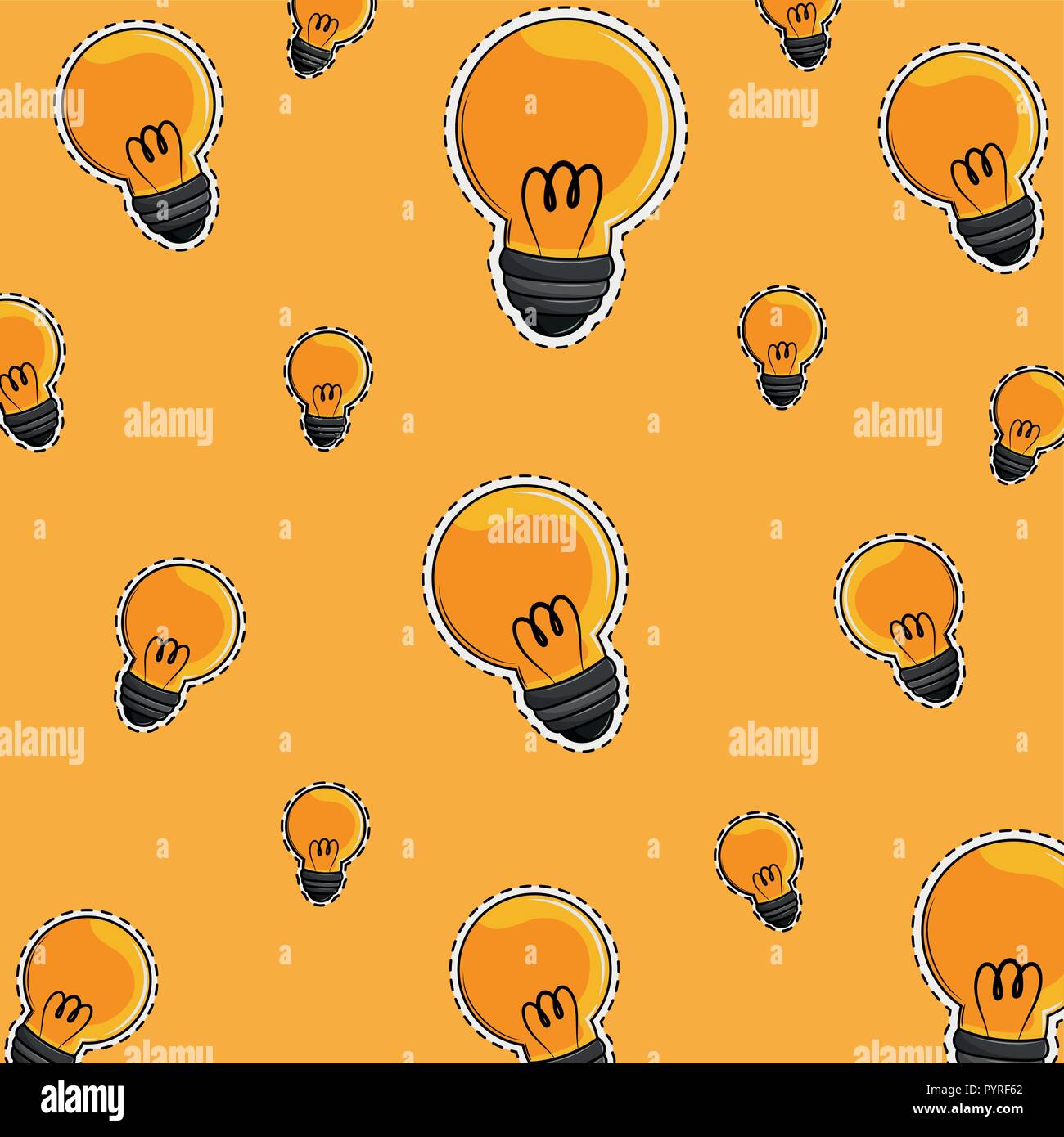 Bulb lights pattern background cartoons vector illustration graphic ...