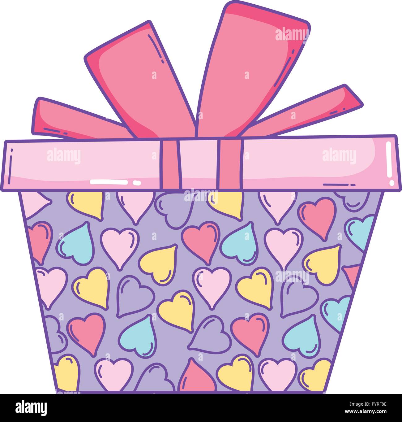 Birthday giftbox cartoon Stock Vector Image & Art - Alamy