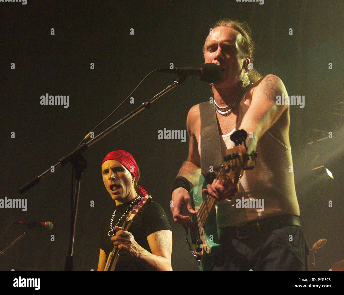 ATLANTA, GA - JULY 19: Steve Vai and Billy Sheehan perform during the ...