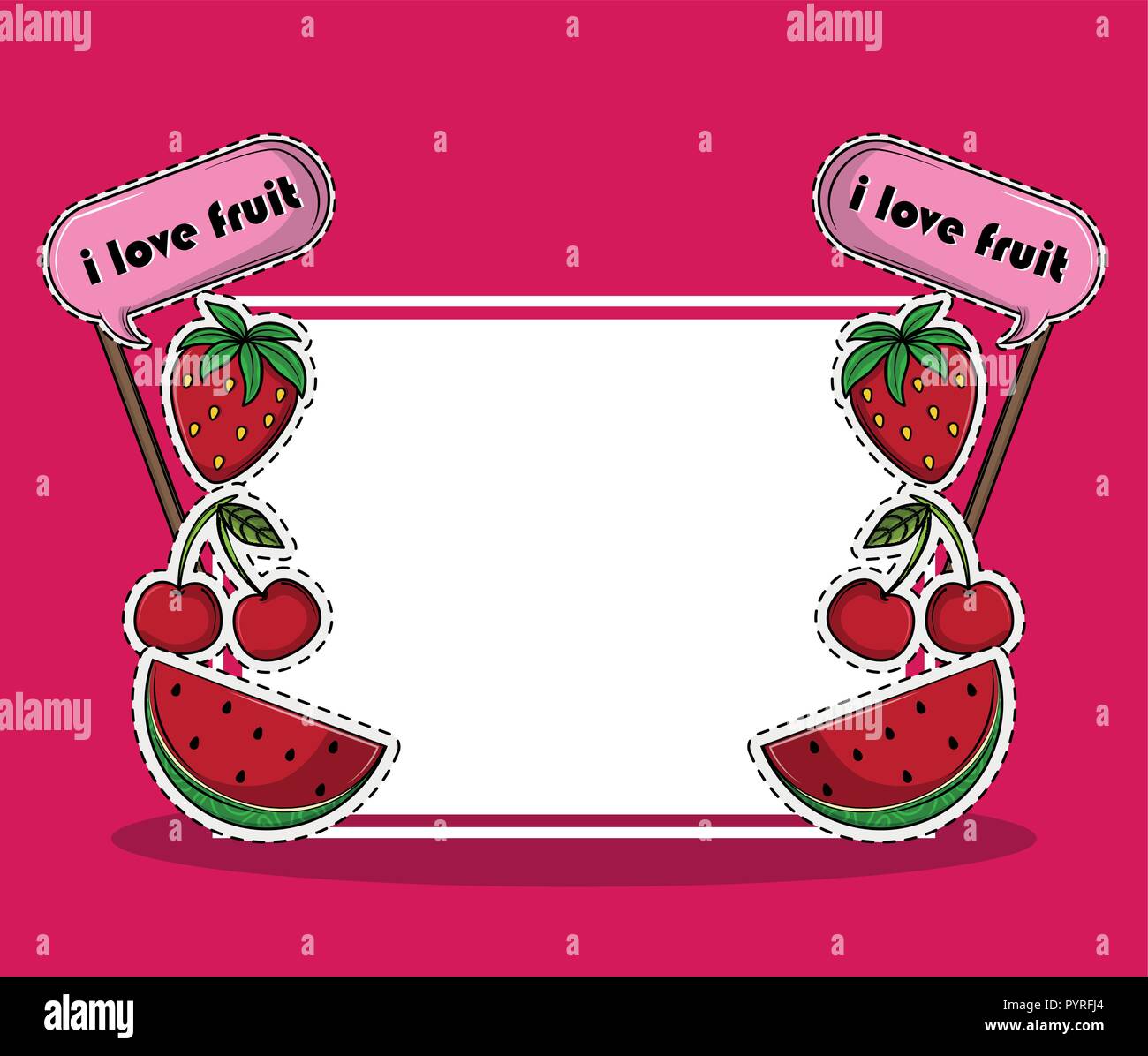 Party photo frame prop cartoons for cut vector illustration graphic ...