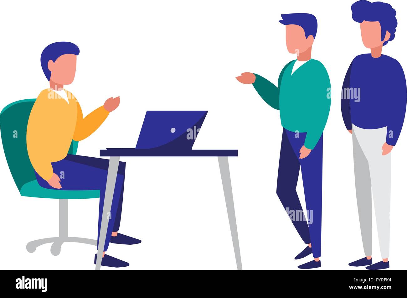 group of people in the workplace vector illustration design Stock ...