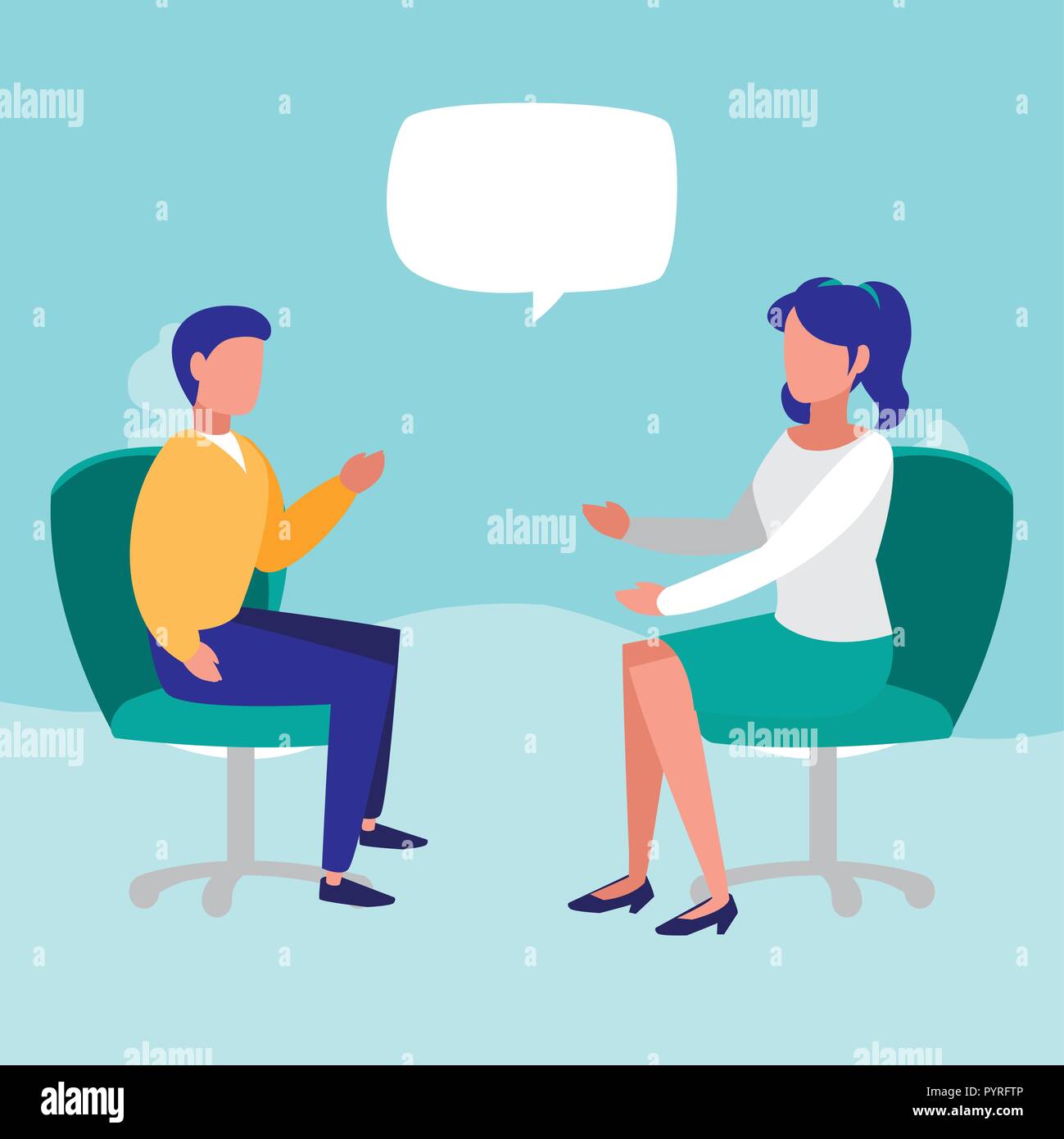 Talking seated Stock Vector Images - Alamy