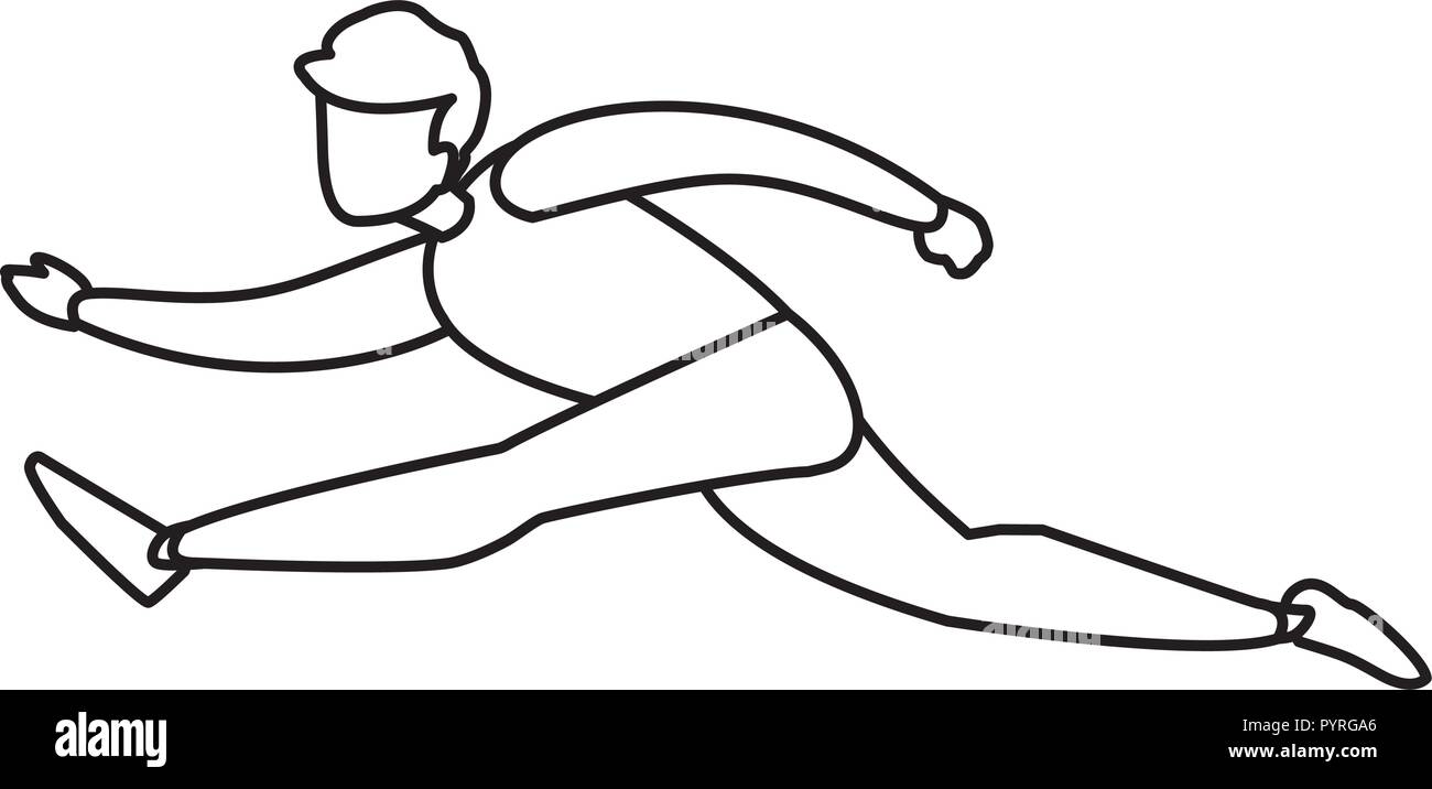 young man running character vector illustration design Stock Vector ...